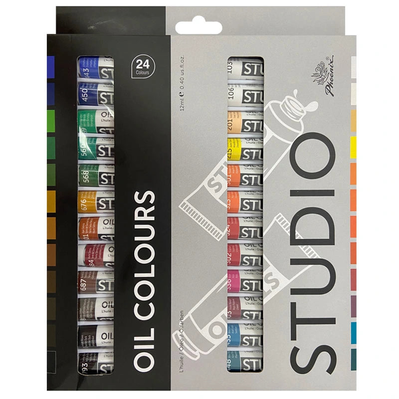 Phoenix Oil Colours Set Studio (24X12ml) – Premium Stationers