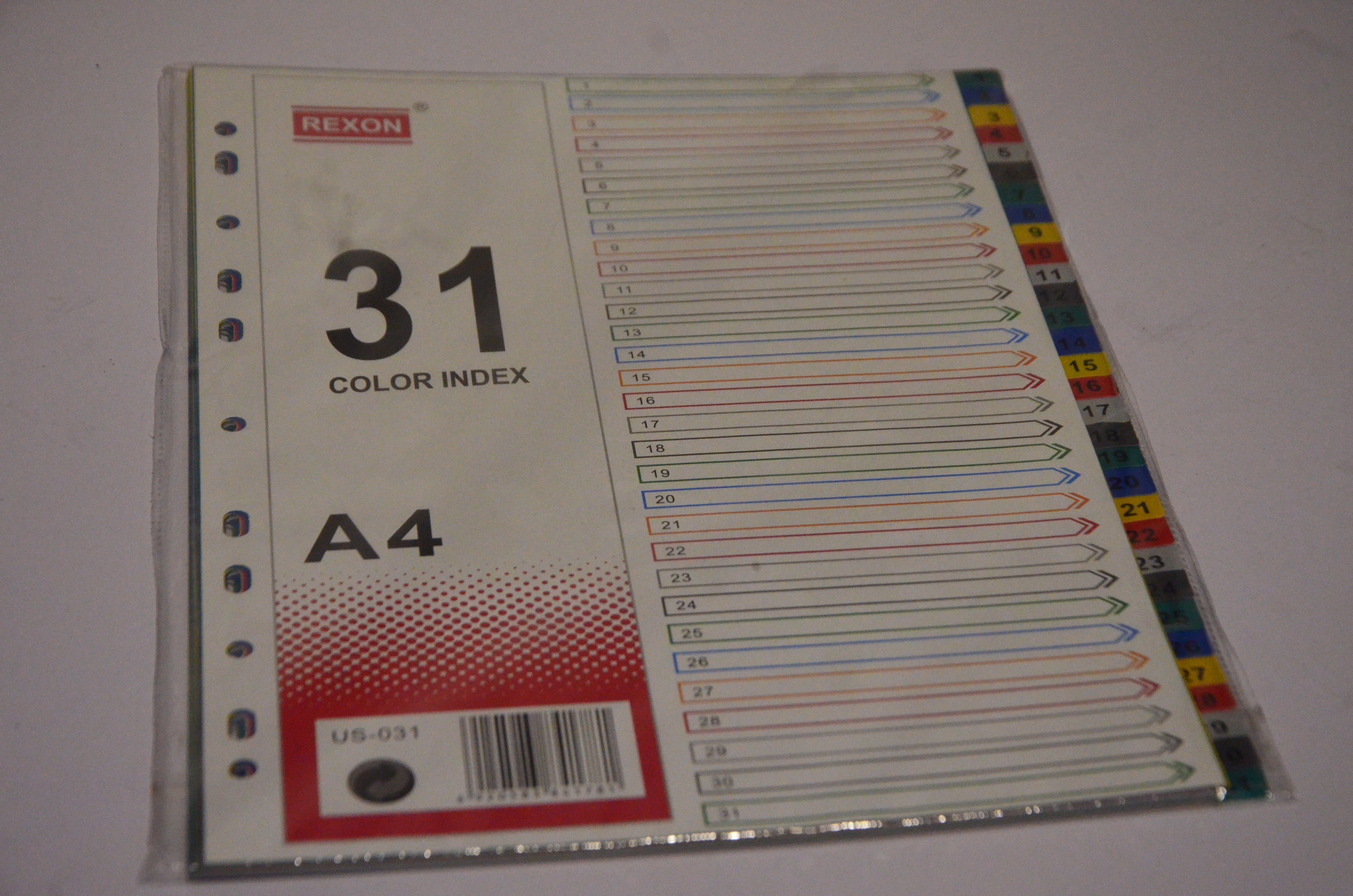Rexon File Divider 1-31 PVC – Premium Stationers