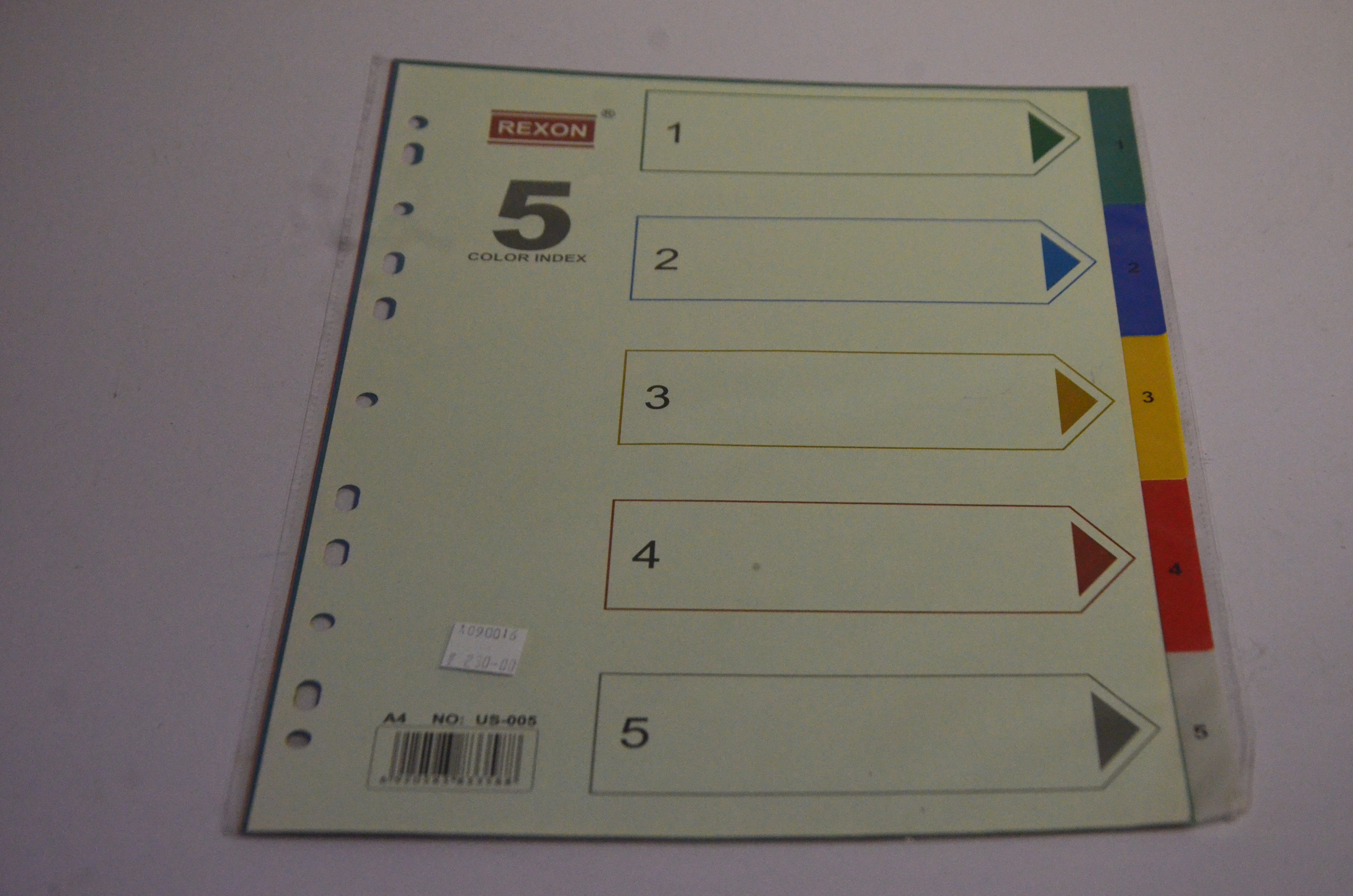 Rexon File Divider 1-5 (PVC) – Premium Stationers