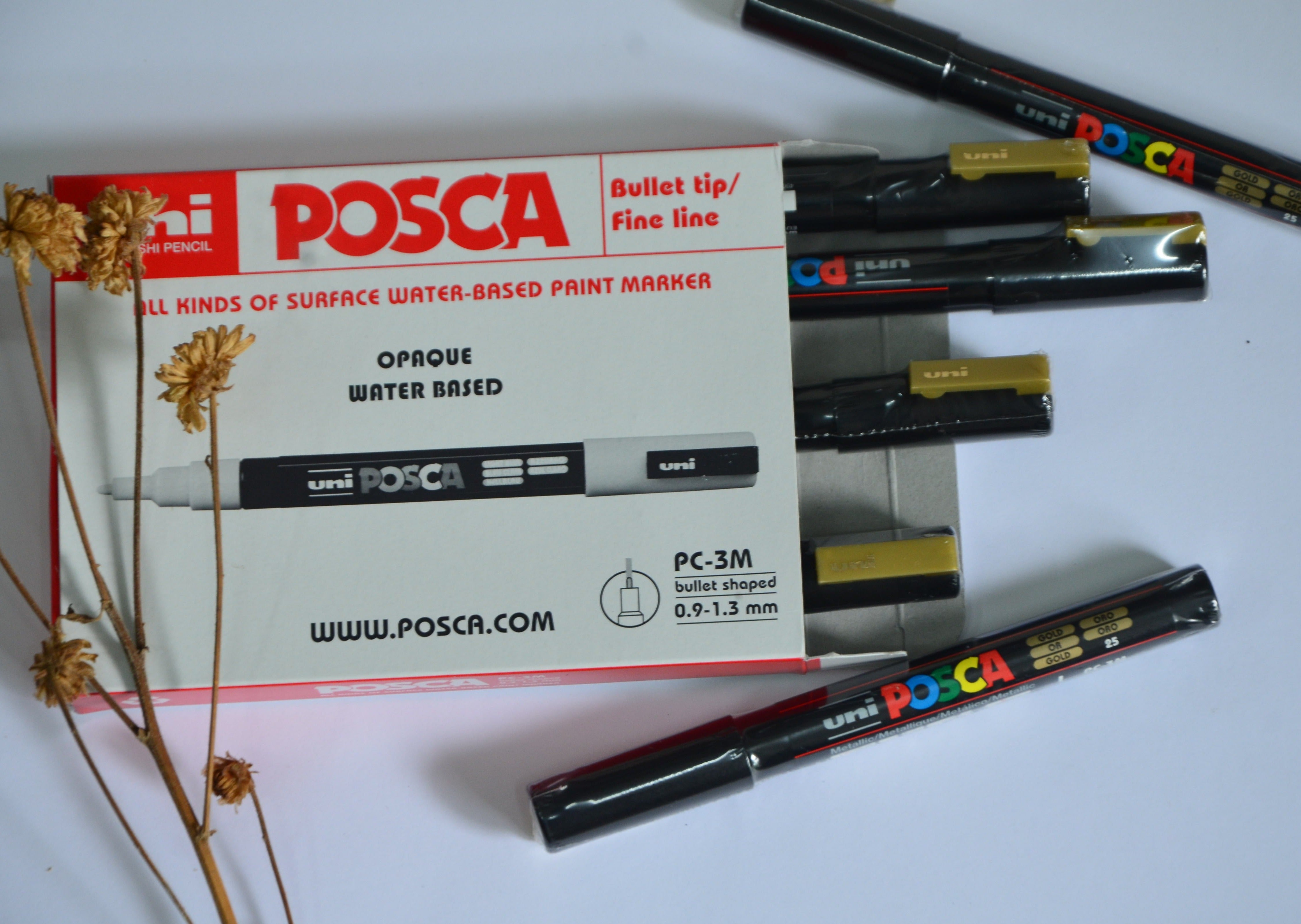 Uni POSCA permanent Marker (PC-3M) - Gold – Premium Stationers