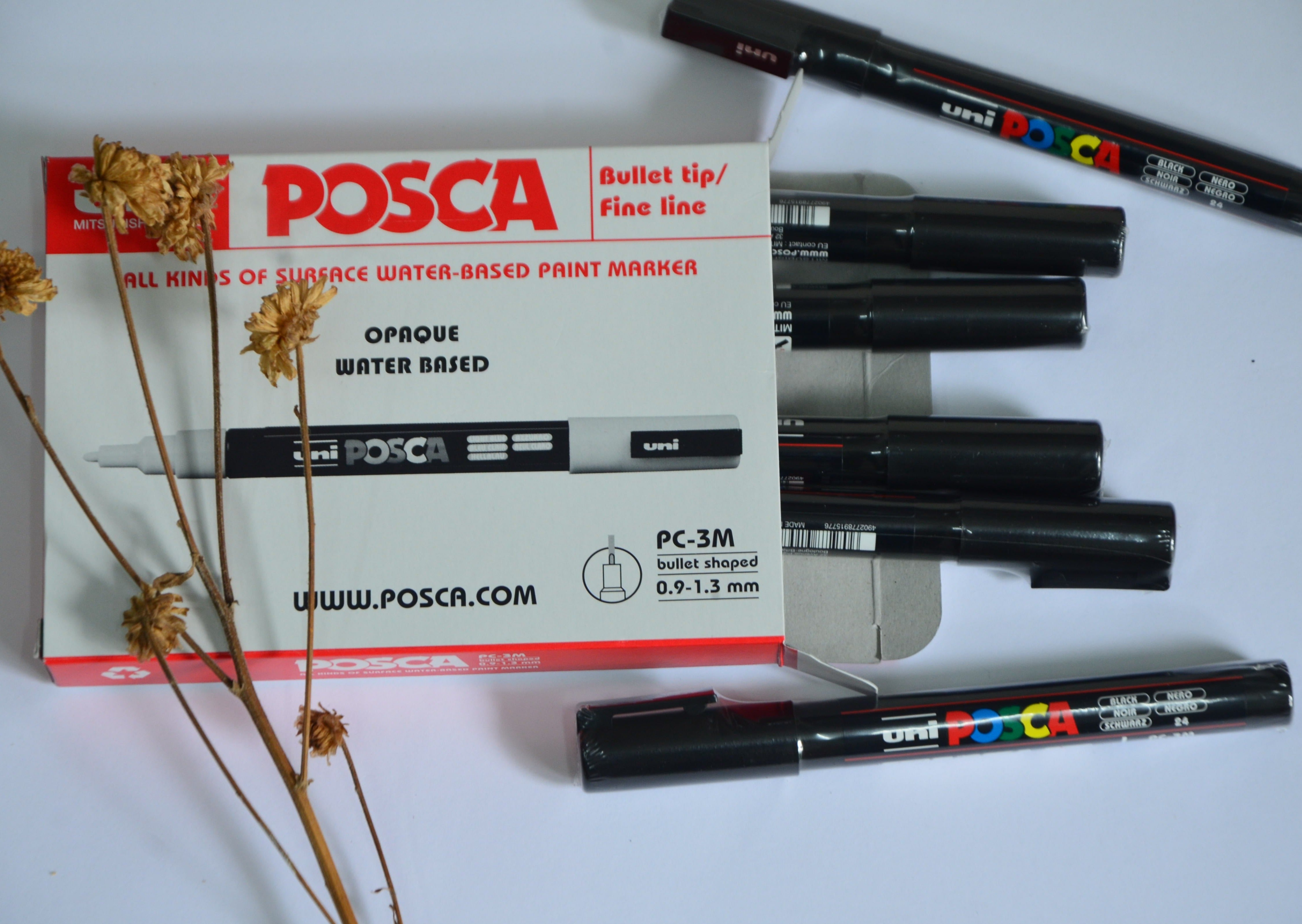 Uni POSCA Permanent Marker (PC-3M) - Black – Premium Stationers