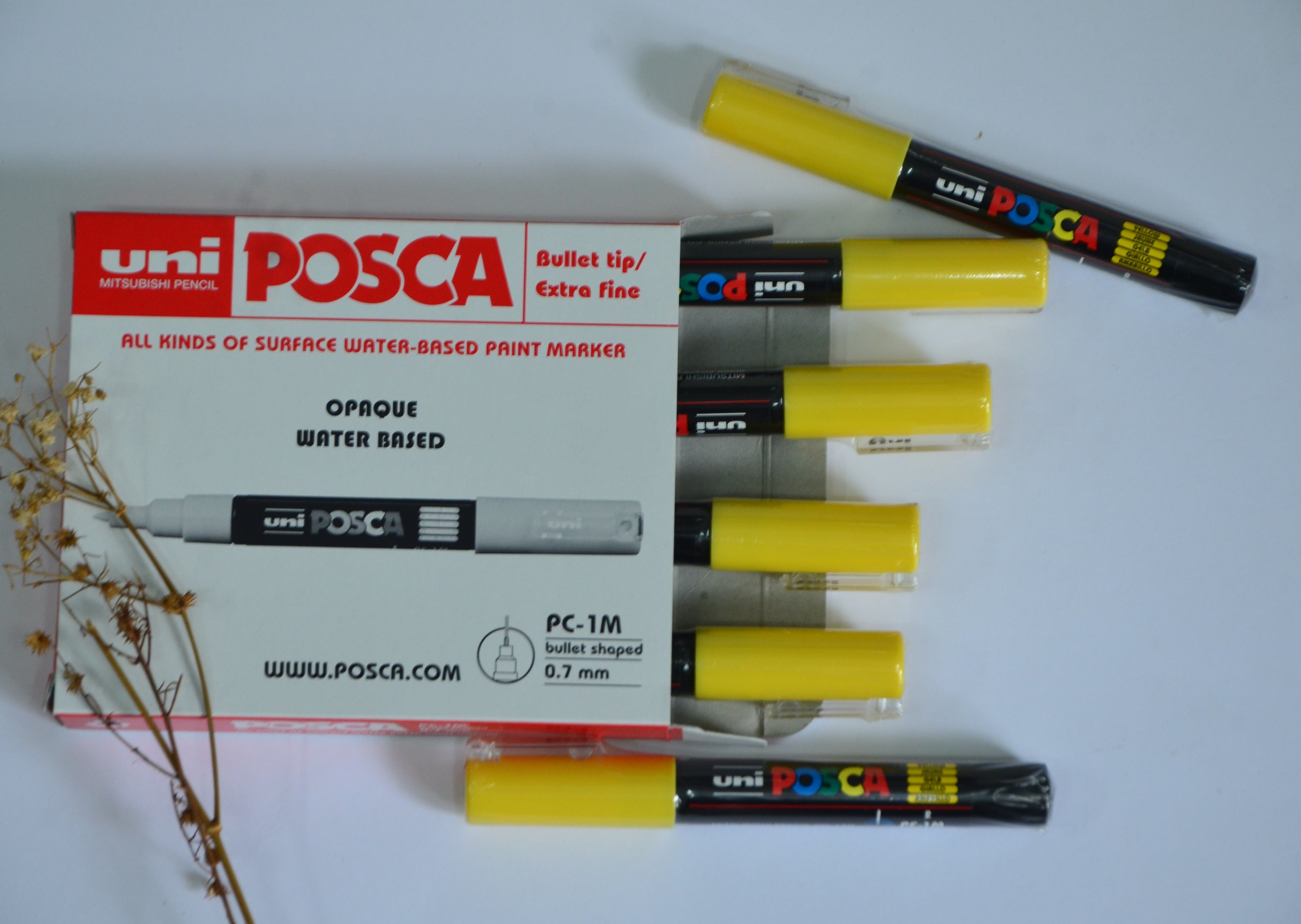 Uni POSCA Permanent Marker (PC-1M) - Yellow – Premium Stationers