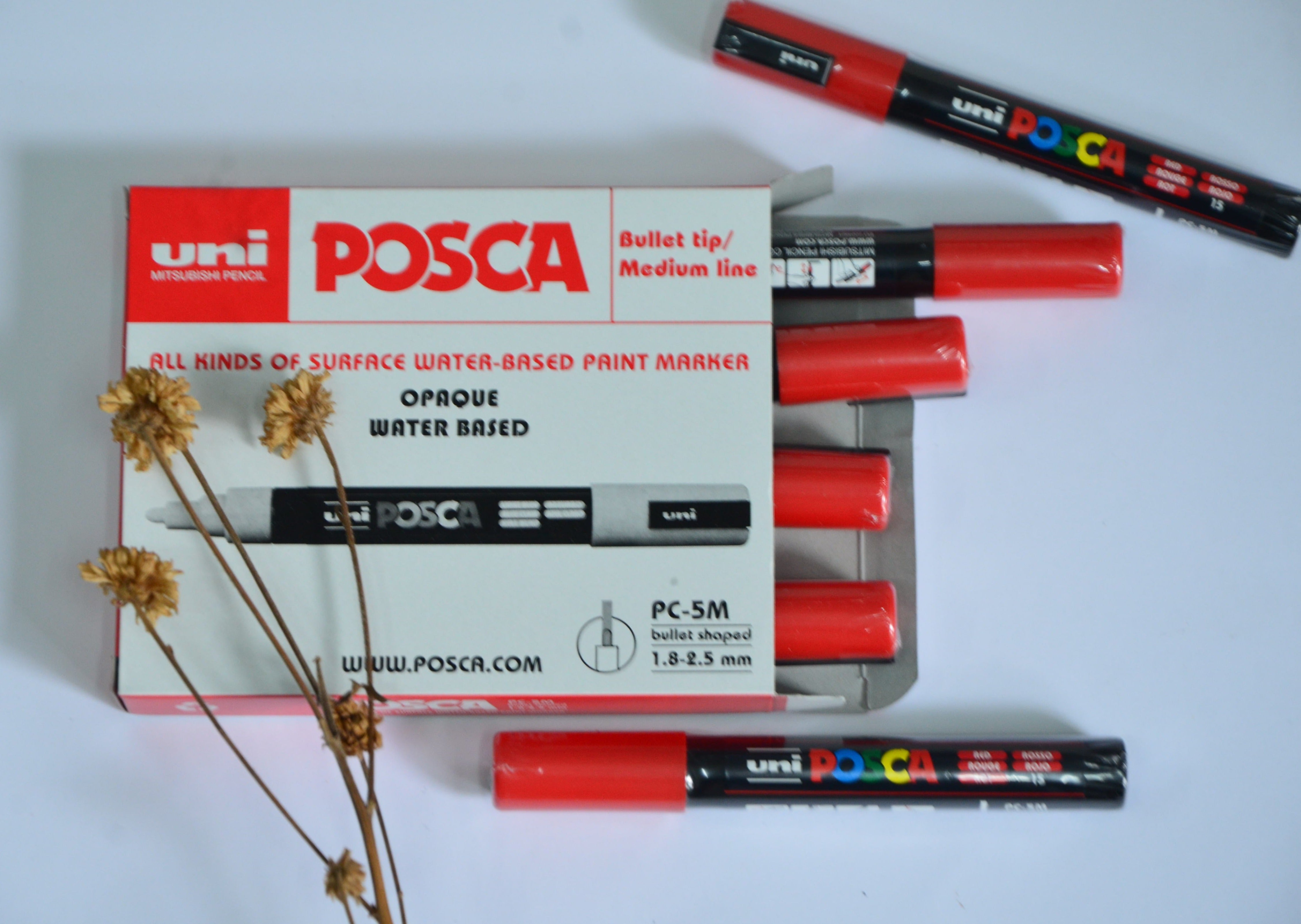 Uni POSCA Permanent Marker (PC-5M) - Red – Premium Stationers