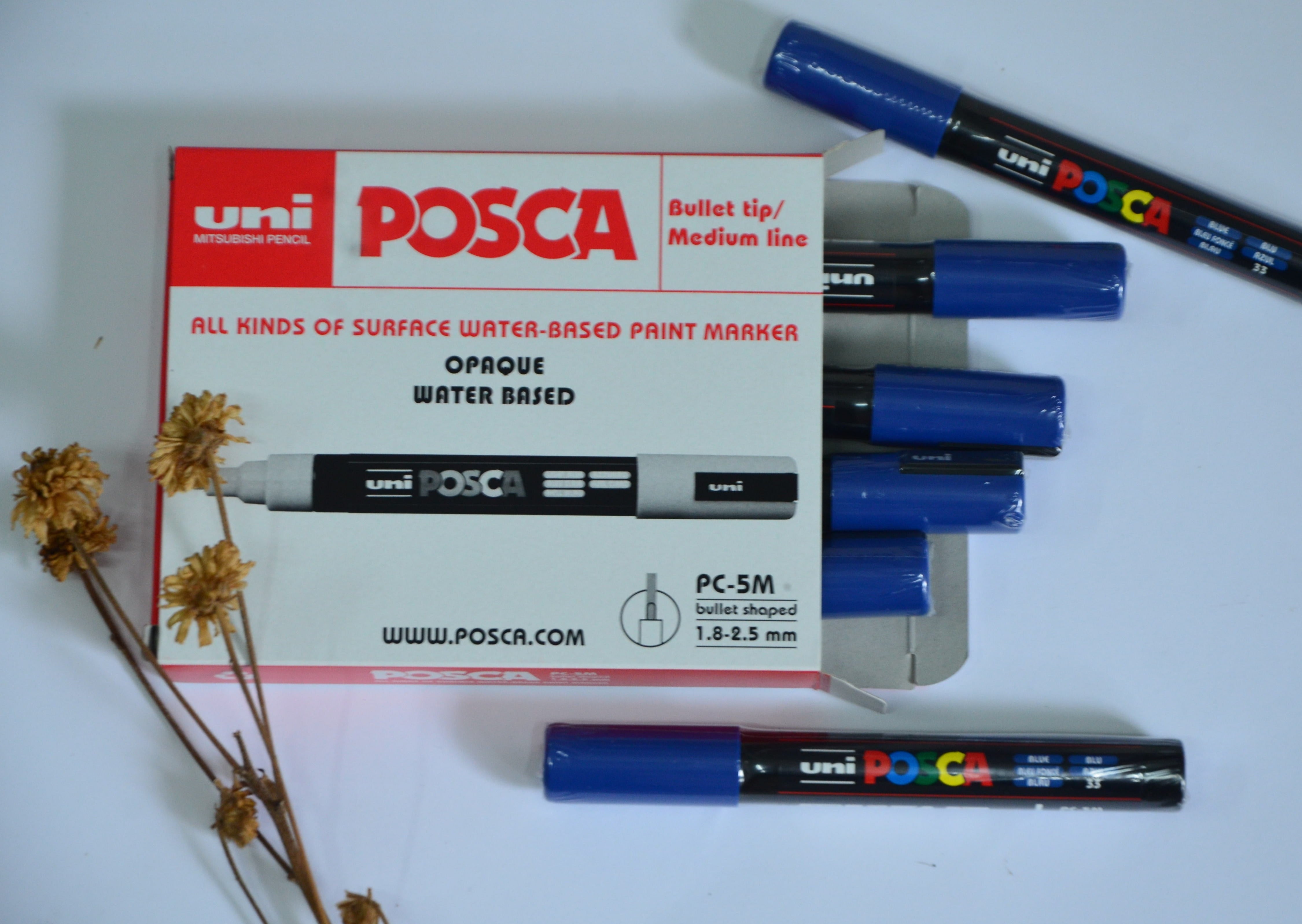 Uni POSCA Permanent Marker (PC-5M) - Blue – Premium Stationers