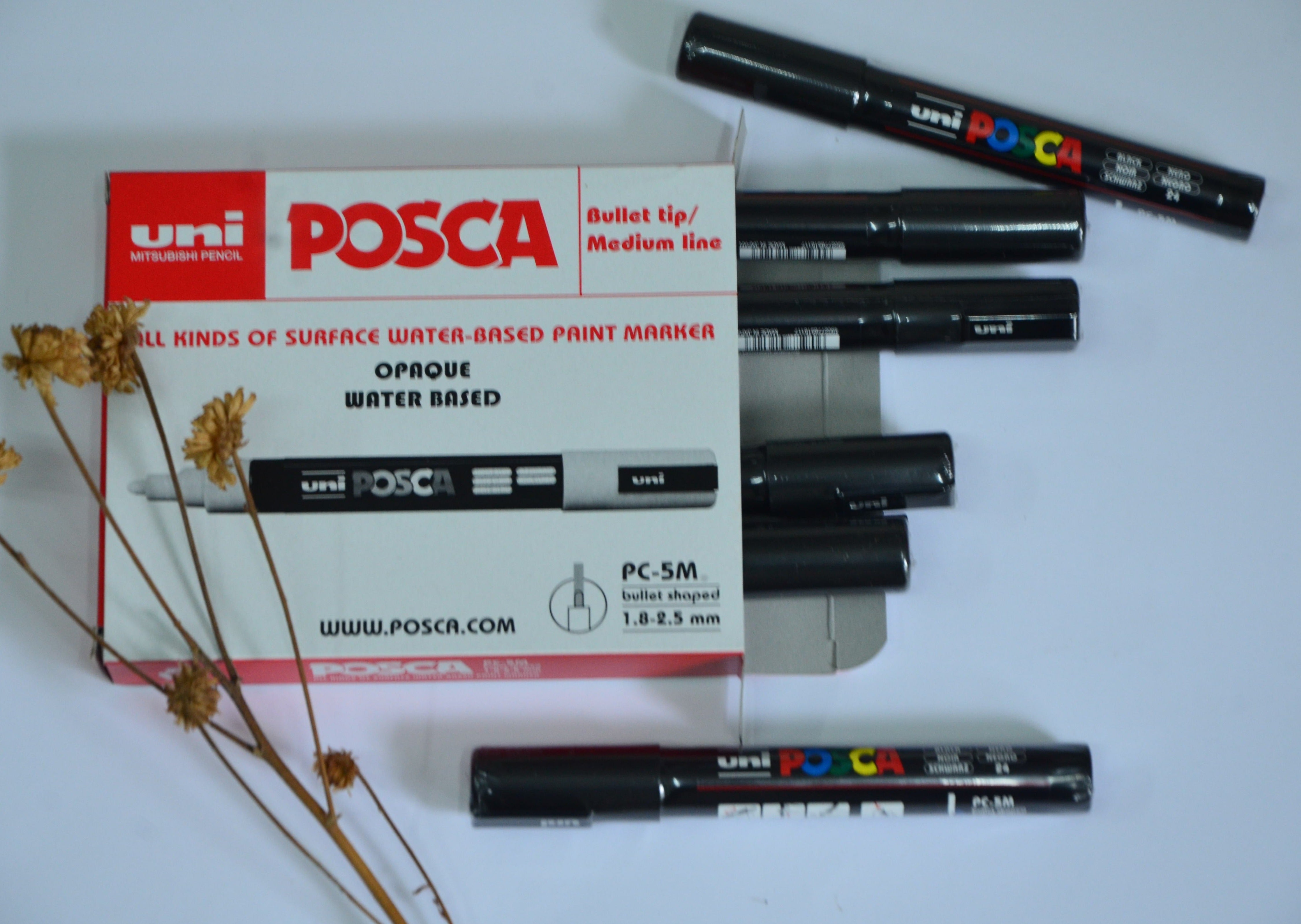 Uni POSCA permanent marker (PC-5M) - Black – Premium Stationers