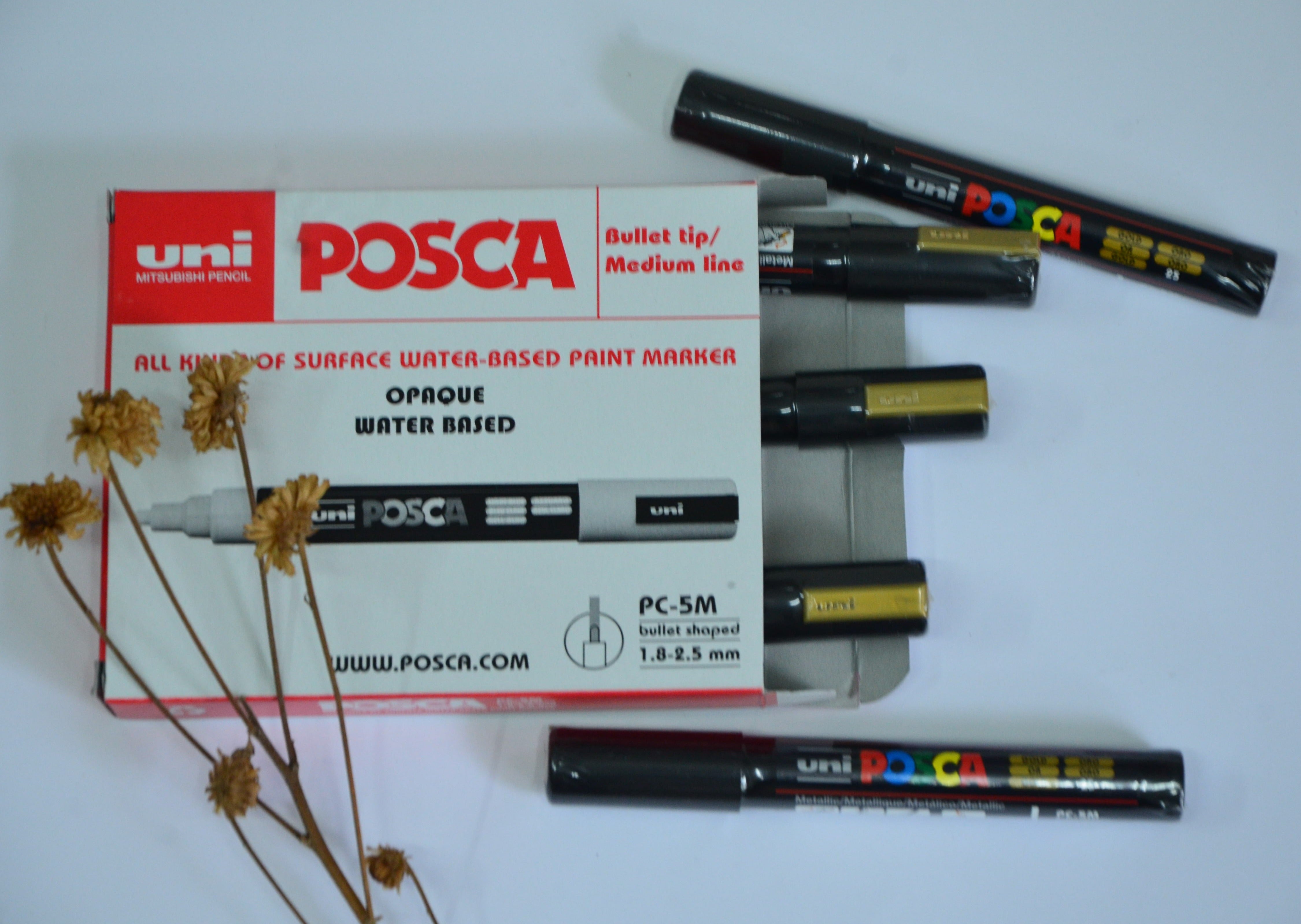 uNI POSCA Permanent Marker (PC-5M) - Gold – Premium Stationers