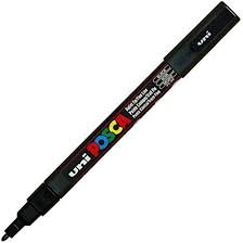 Uni POSCA Permanent Marker (PC-3M) - Black – Premium Stationers