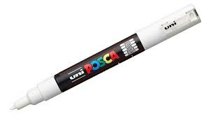 Uni POSCA Permanent Marker (PC-1M) - White – Premium Stationers