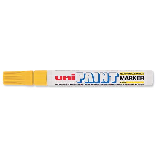 Uni Permanent Paint Marker (Px20) - Yellow – Premium Stationers
