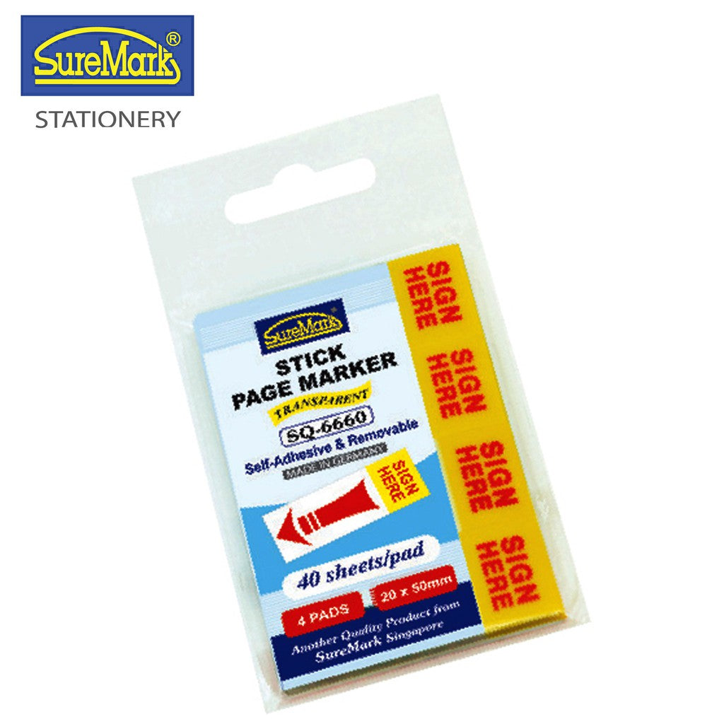 Sure Mark Page Marker (Sign Here) – Premium Stationers