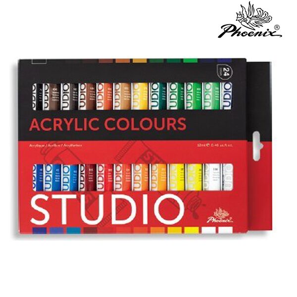 Phoenix Studio Acrylic Colour Set (24Cx12ml) – Premium Stationers