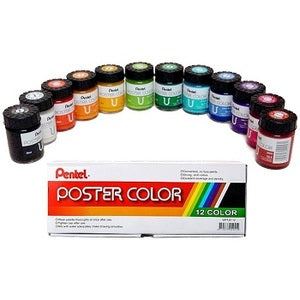 Pentel Poster Colours Set (12x30ml) – Premium Stationers